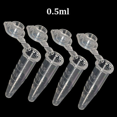 1000pcs 0.2ml/0.5ml/1.5ml Clear Micro Plastic Test Tube Centrifuge Vial ...