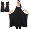 Mainstays Chef Kitchen Apron, 28" x 32" Coffee Cotton Bib Apron with ...