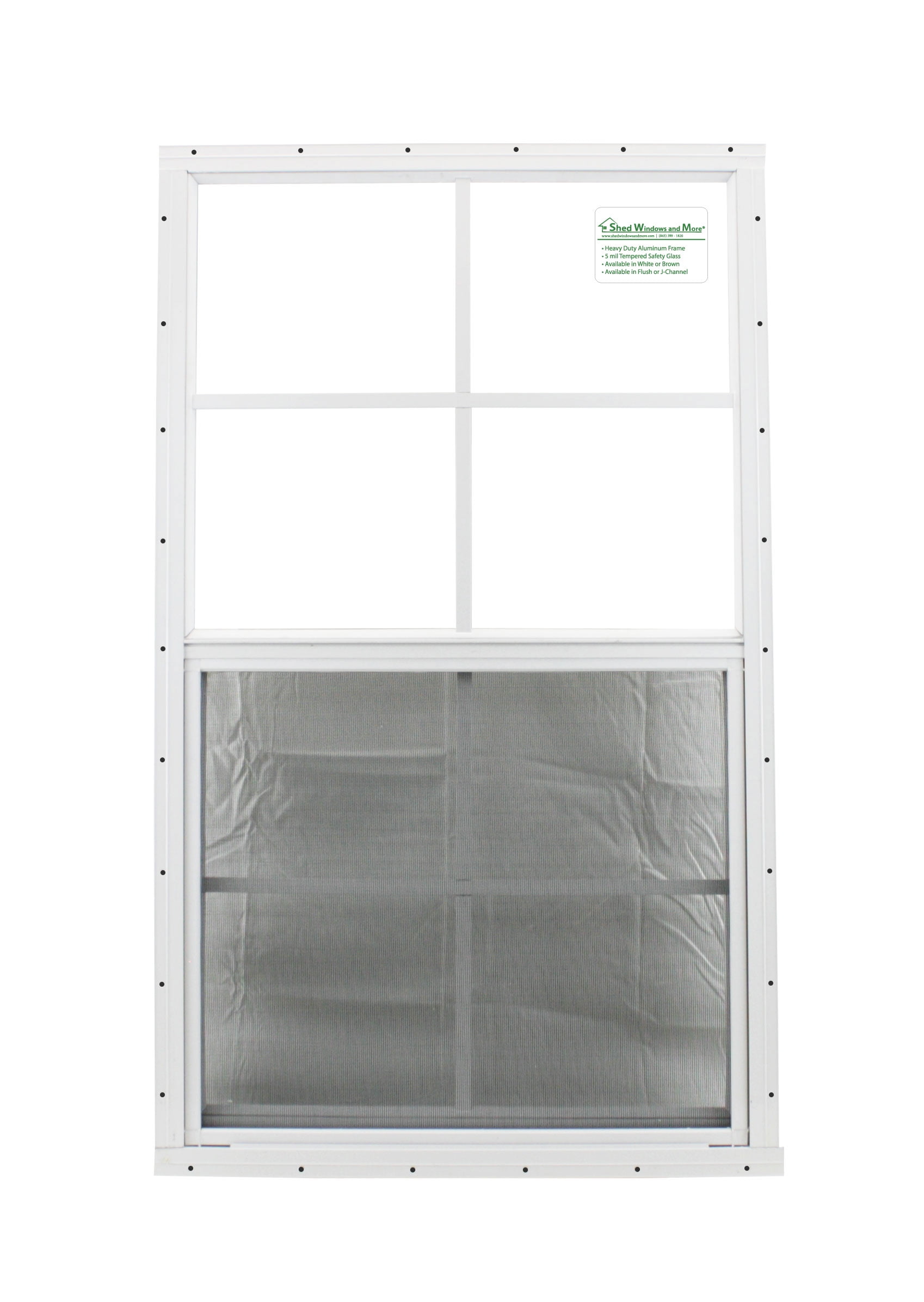 Shed Windows and More 24" x 36" White Window Flush Mount SAFETY ...