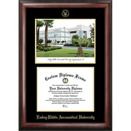 Campus Images FL995LGED Embry-Riddle University Gold embossed diploma ...