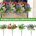 Agiufgs Artificial Pansy Bouquet 12.6, Lifelike Faux Flowers with Green ...