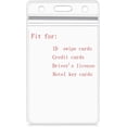 Vertical ID Card Name Tag Badge Holder with Waterproof Type Resealable ...