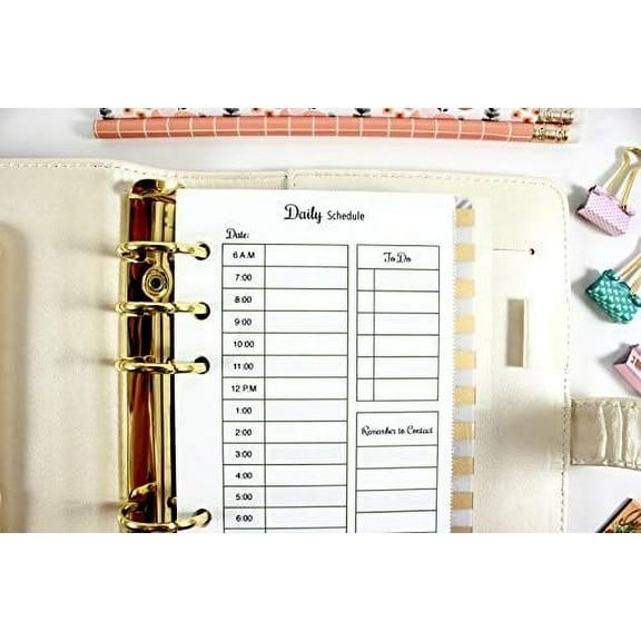 Hourly/Daily Planner Inserts for 9 Disc Happy Planners - Walmart.com