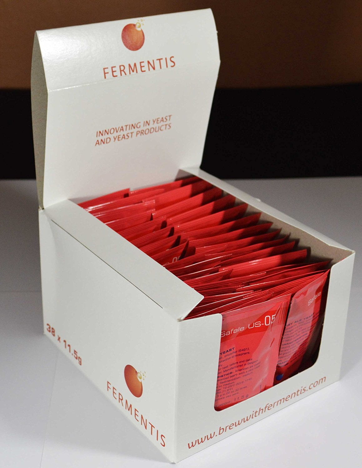 Fermentis Safale US-05 Beer Brewer's Yeast 38-Count Retail Boxed Case ...