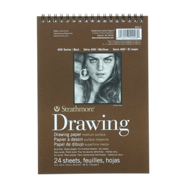 Strathmore Drawing Paper Pad, 400 Series, Medium Surface, 8" x 10 ...