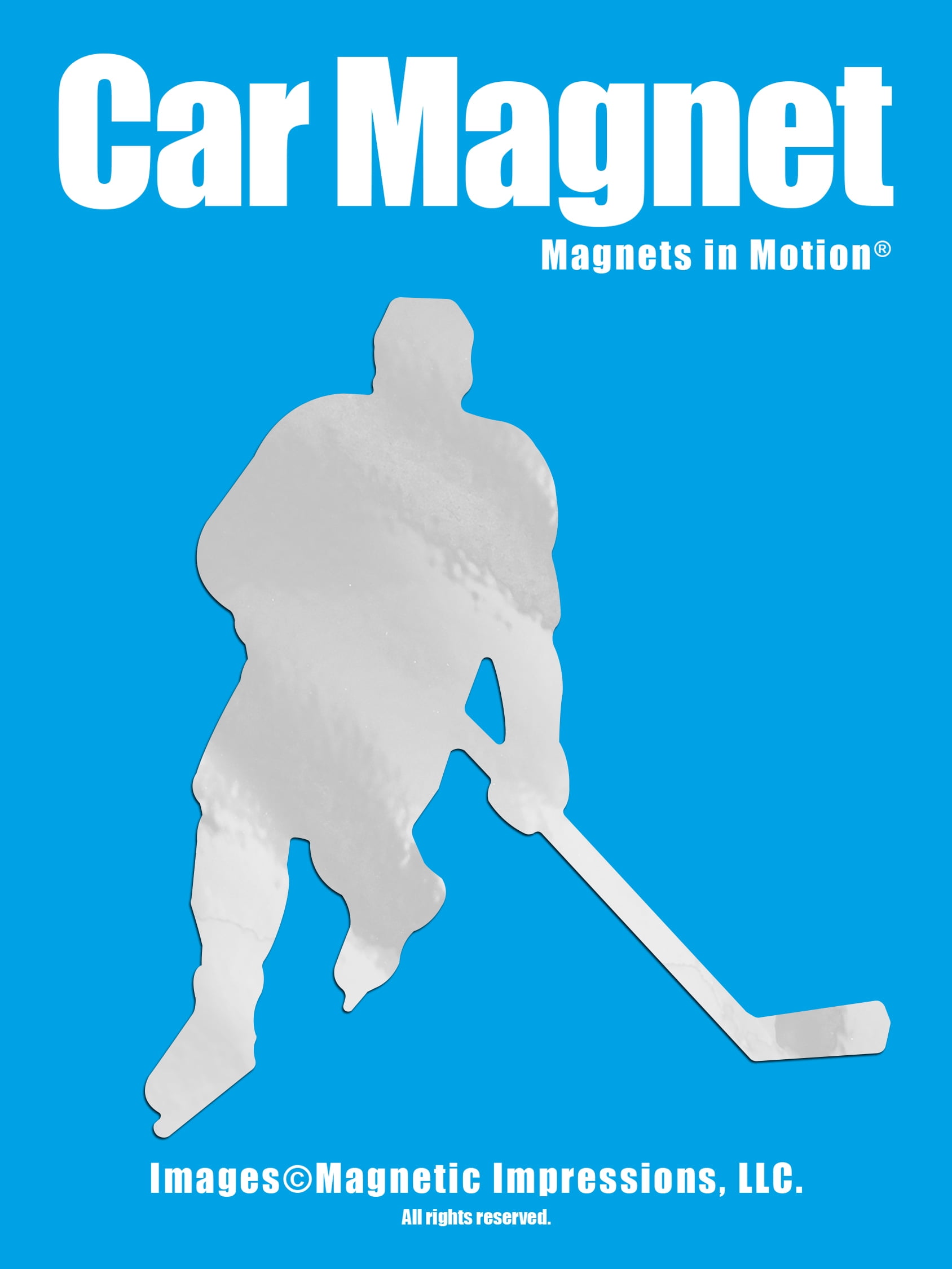 Magnets in Motion Ice Hockey Player Male Car Magnet Chrome - Walmart.com