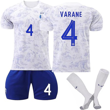 XL(180-190CM)France Away Jersey 2022/23 World Cup Varane #4 Soccer ...