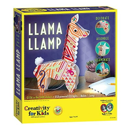 Creativity For Kids Llama Lamp Room Decor Craft Kit - Makes One Usb ...