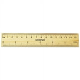 Flat Wood Ruler, Standard/Metric, 6" - Walmart.com