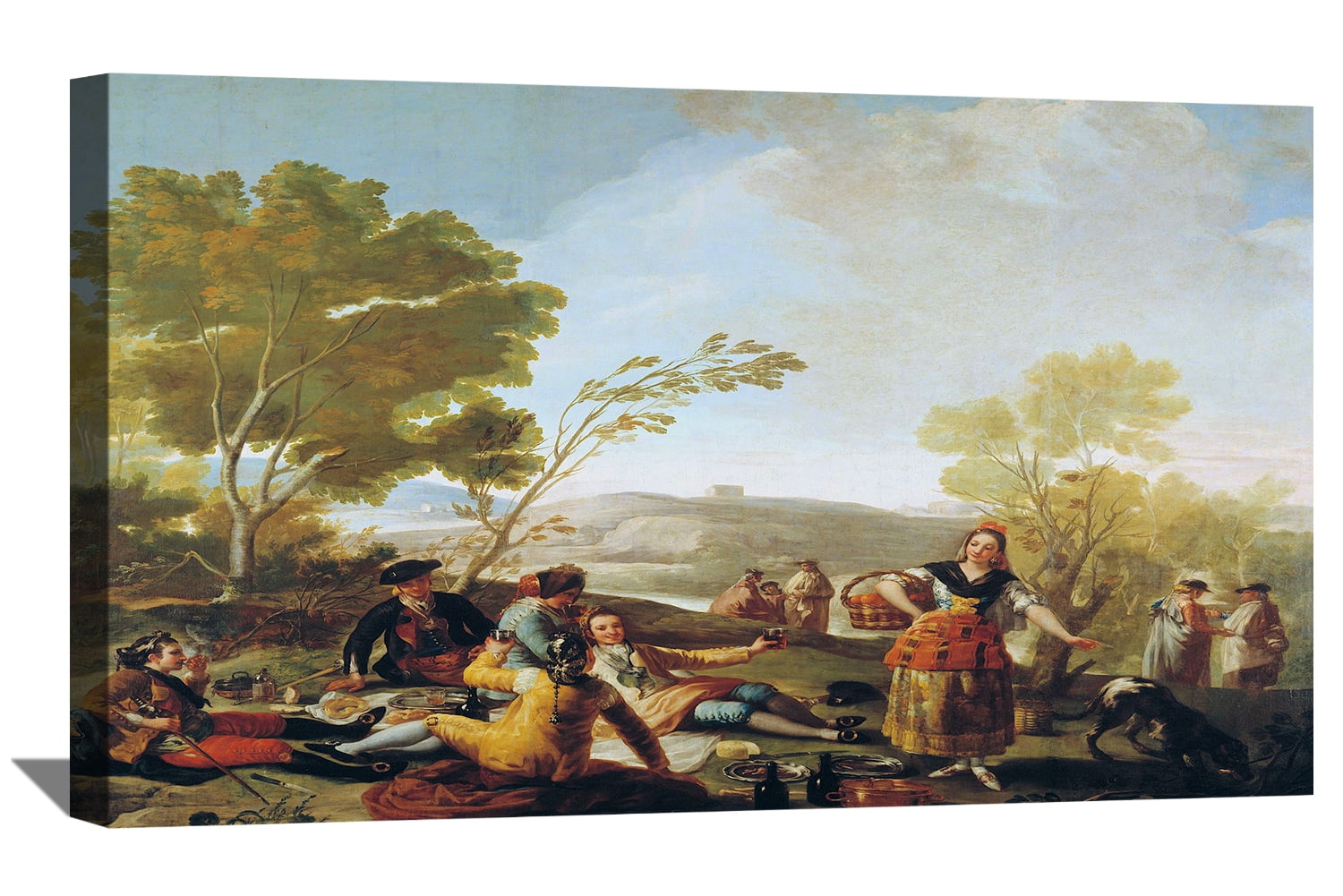 Francisco Goya Painting Art Print Picnic On The Banks Of The Manzanares Canvas Art Print Frame ...