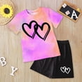 ASEIDFNSA Baby Girls Summer Outfits Tie Dye Crewneck Tee and Elastic ...