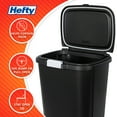 Hefty 13 Gallon Tall Size Garbage Can, Odor Control Touch Lid, Space ...