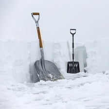 Structron Aluminum Snow Shovel With 18 In. Head, Wear Strip, 42 In ...