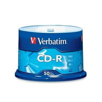 Verbatim CD-R 700MB 52X Shiny Silver Silk Screen Printable - 100pk ...
