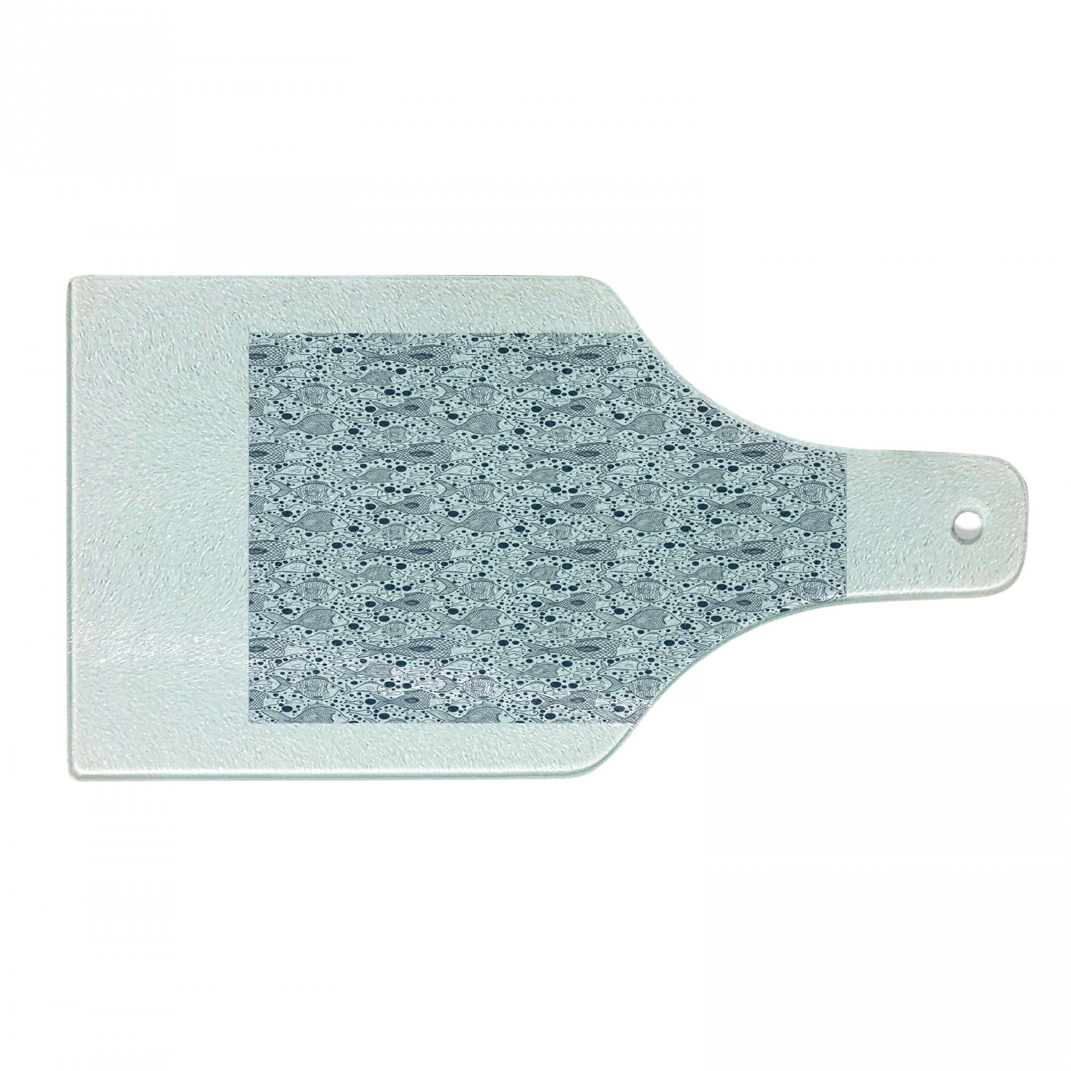 Blue Cutting Board, Fish with Bubbles Underwater Wild Sea Life Funky ...