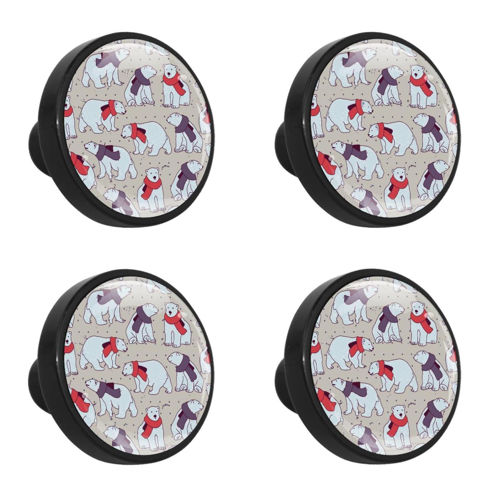 4 Pcs Bear Knobs for Kitchen Cabinet Cupboard Dresser Bookcase Drawer ...