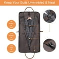 Carry On Garment Bag for Business Travel S-ZONE Canvas Leather Men Suit ...