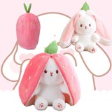 Cutte Bunny Plush Carrot Rabbit Plush Toys,Soft Cartoon Stuff Animals ...