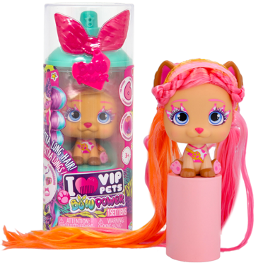 VIP Pets Glam Gem Doll with 6 accessories for Hairstyling, Ages 3 ...