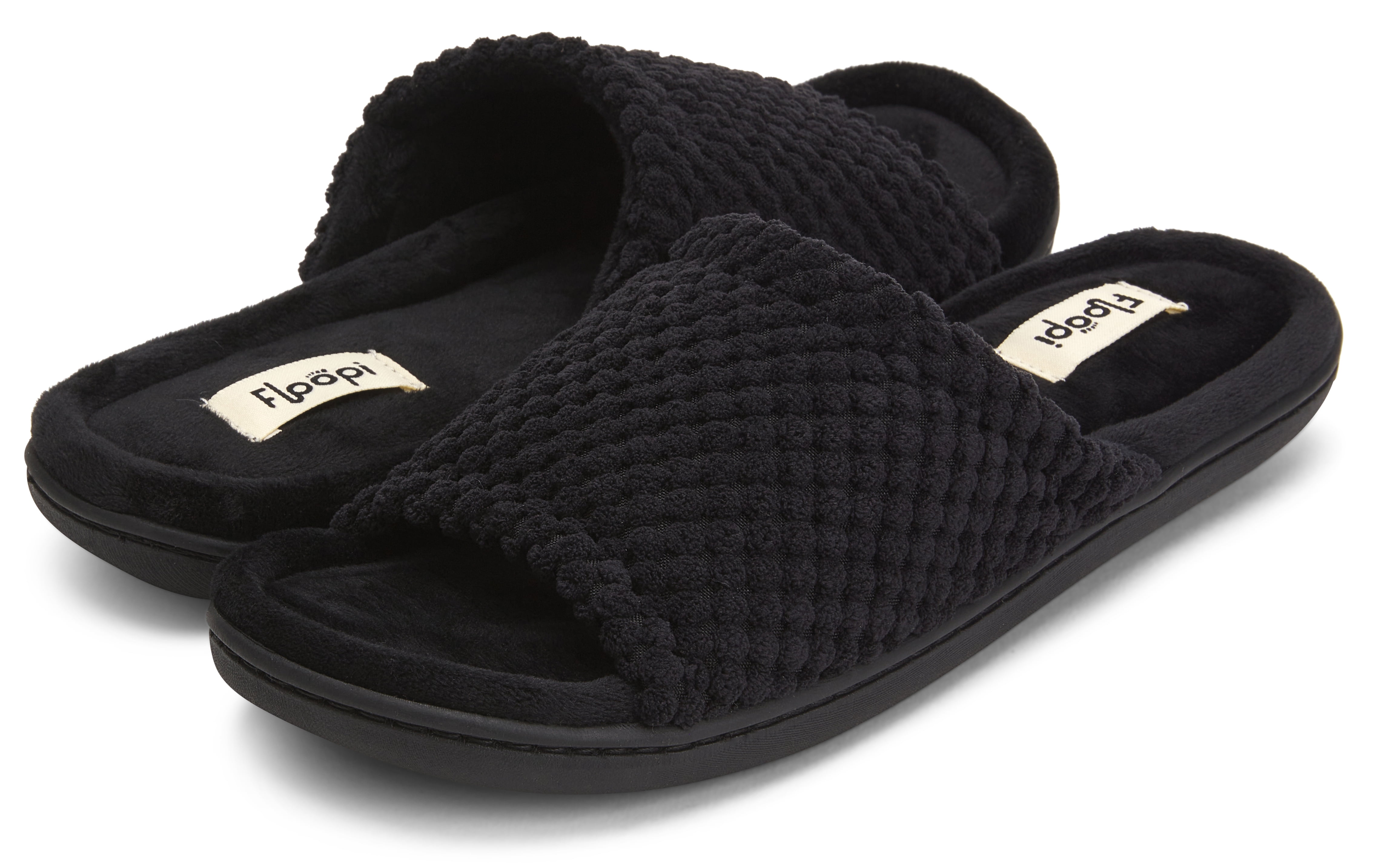Floopi Women's Popcorn Slide Slipper W/Velour Insole Open Toe Slipper W ...