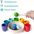 INvench Montessori Toys for Toddlers, Wooden Color Matching Sorter ...