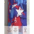 Abstract White Star Sheer Curtains 2 Panels Set Red Blue Ink Splatter ...