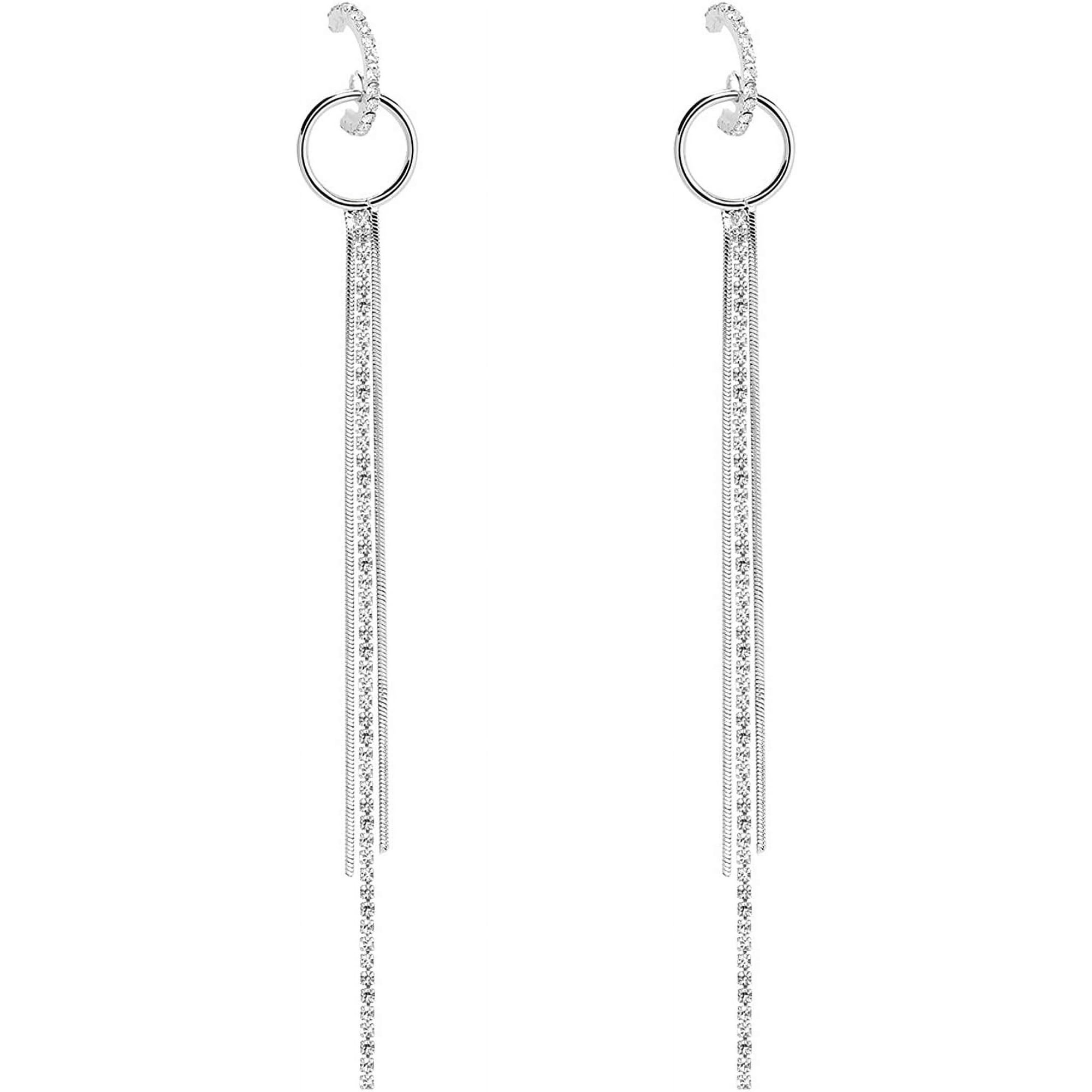 Click here for Zhuge Dangle Earrings Silver Earrings Crystal Pier... prices