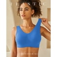 Womens 3 Pack Seamless Comfortable Sports Bra With Removable Pads Full
