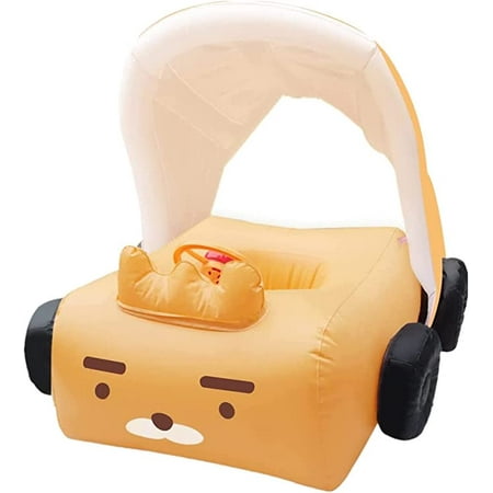 ShenMo Orange Car Pool Float with Canopy,Inflatable Seat Buoy Child ...