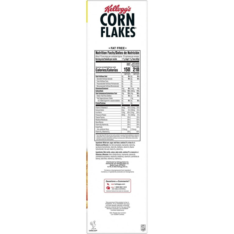 Corn Flakes Cereal Nutrition Facts