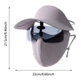 3 in 1 Sun Hat with Face Cover Breathable Wide Brim Hat with Neck ...