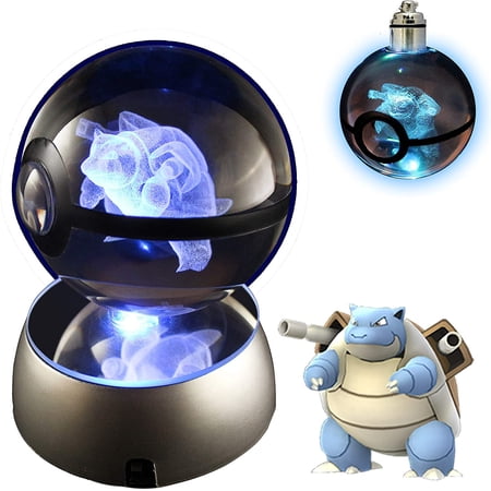 SAYDY 3D Crystal Ball LED Night Light with LED Keychain Laser Engraving ...
