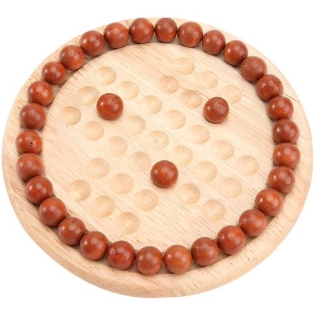 IBAOLEA2 Sets Wooden Solitaire Board Game Wood Chess Indoor Brain Game ...