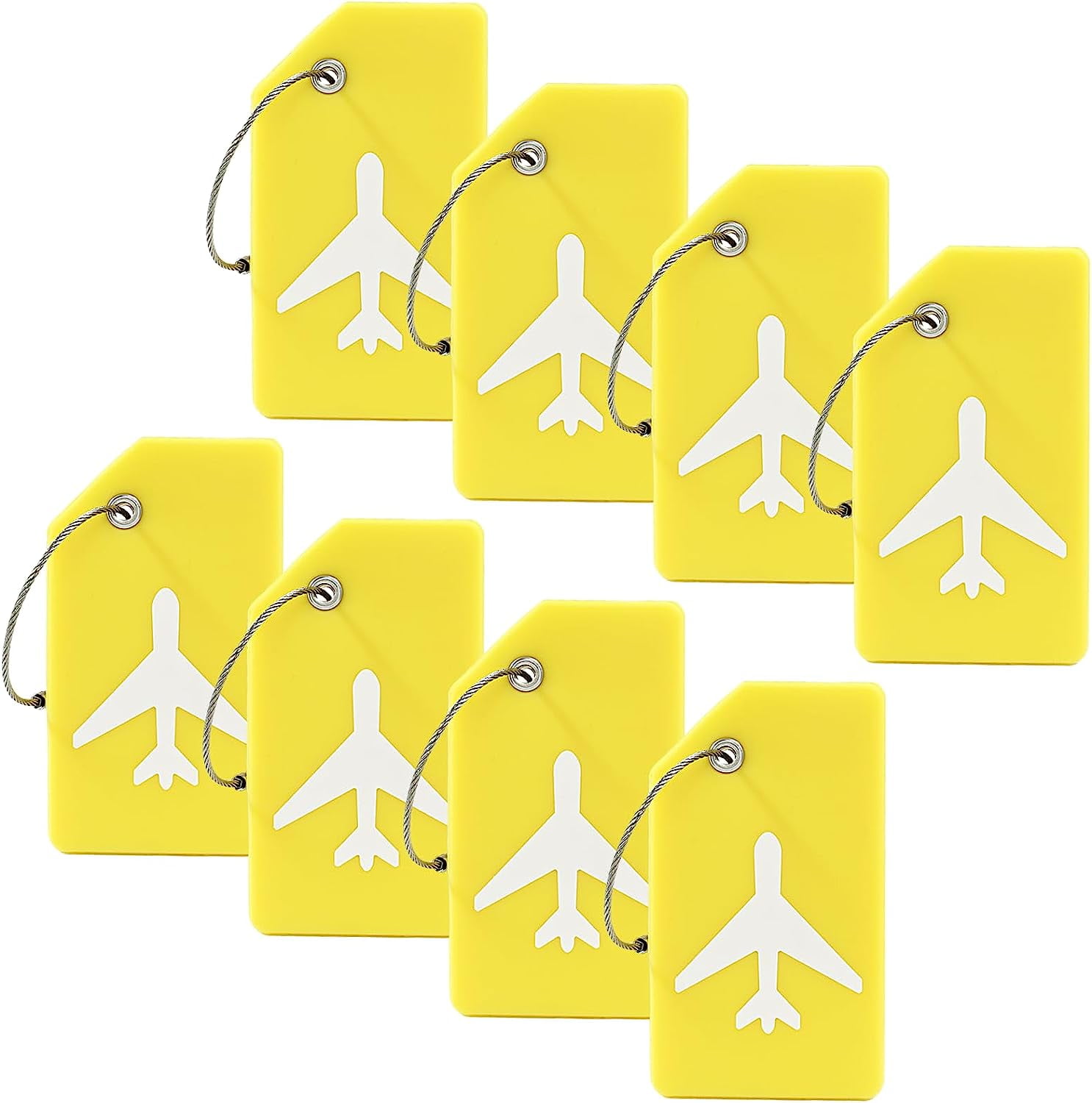 " 8 Pcs Silicone Luggage Tags Baggage Handbag Tag with Name ID Card ...