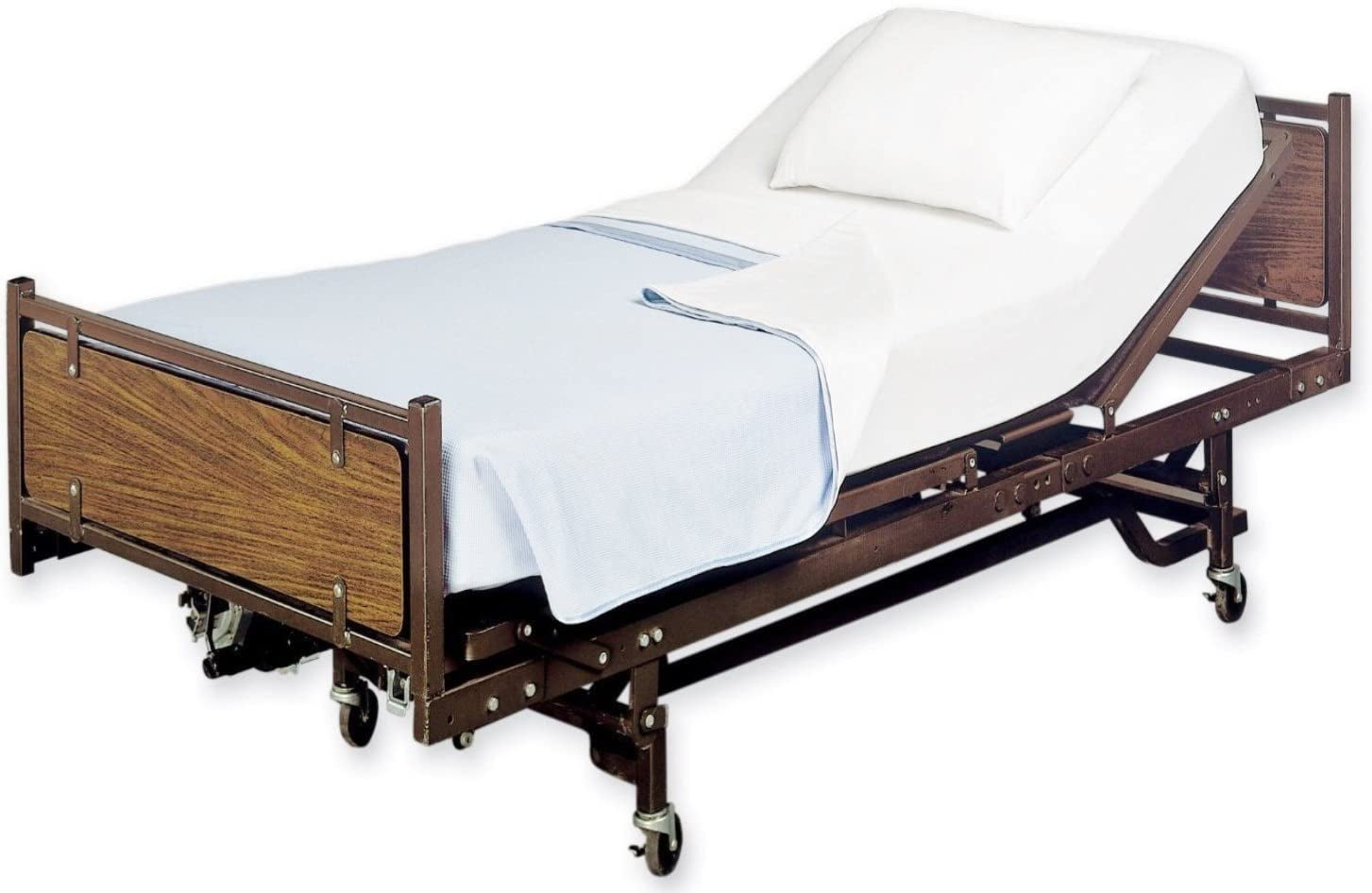 White Classic Flat Hospital Bed Sheet, Twin Size Flat Sheets, Cotton ...