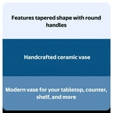 Mainstays Ivory Ceramic Vase - Handcrafted Modern Home Decor - Walmart.com