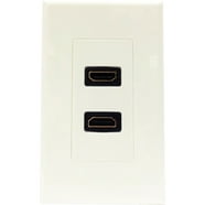 1Port Single Outlet Decora Hdmi Female Wall Plate White - Walmart.com