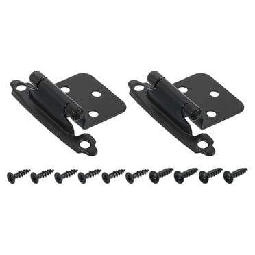 Ravinte 30 Pack 15 Pairs 1/2 inch Overlay Cabinet Hinges Matte Black ...