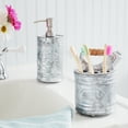 Autumn Alley Farmhouse Toothbrush Holder in Rustic Galvanized Gray ...