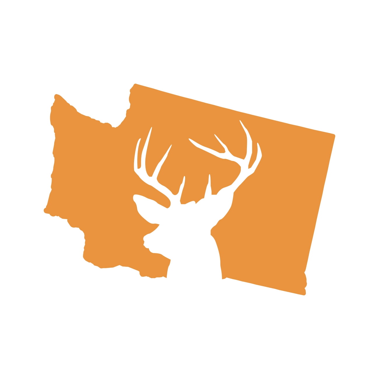 Washington Deer State Sticker Decal Die Cut - Self Adhesive Vinyl ...