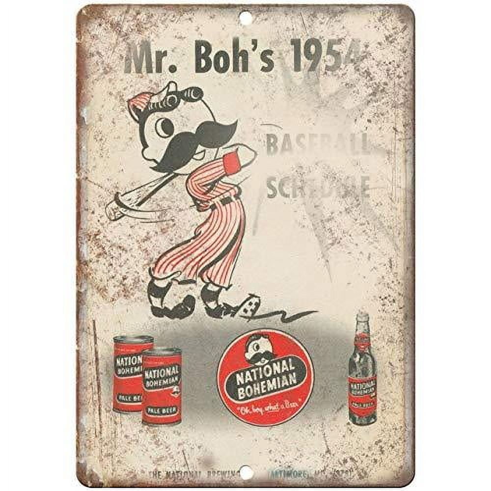Cartel de chapa con aspecto retro de Mr. Boh's, cerveza nacional de ...