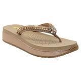 Volatile Womens Sol Rhinestone Thong Casual Sandals Casual - Walmart.com