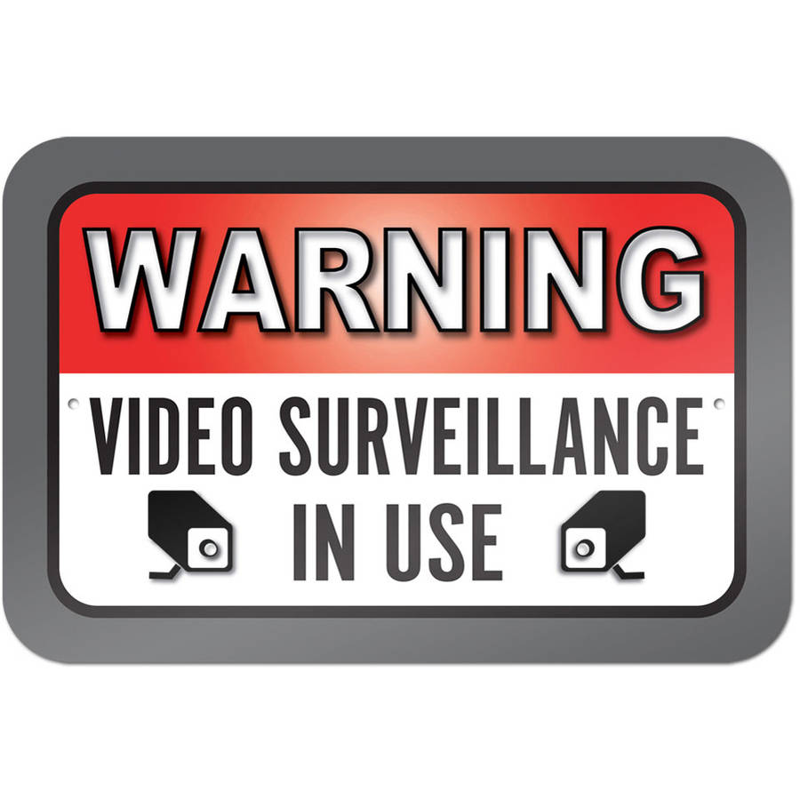 Warning Video Surveillance In Use Sign - Walmart.com