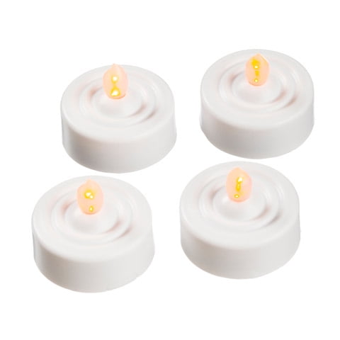 LED Tea Lights with Timer - 100 Hours - 4 pieces - Walmart.com ...
