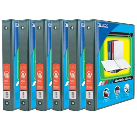 BAZIC PRODUCTS (6 EA) 3 RING BINDER W/ 2 POCKETS | Walmart Canada