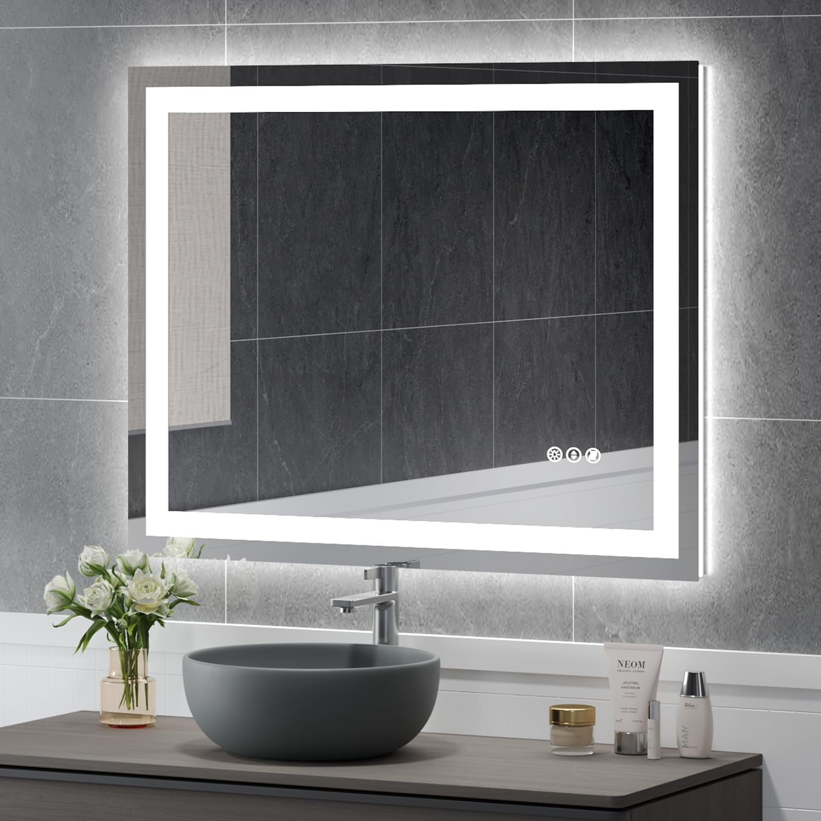 Click here for Ushower 40x32 Inch Modern Led Bathroom Mirror - Sm... prices