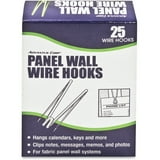 Advantus Hanging Panel Wall Wire Hooks, Silver, 25 Hooks/Pack 75370 ...