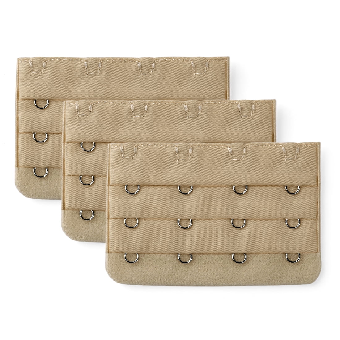 3 Pcs 4 Hooks Bra Extenders Underwear Band Strap Extension Beige ...