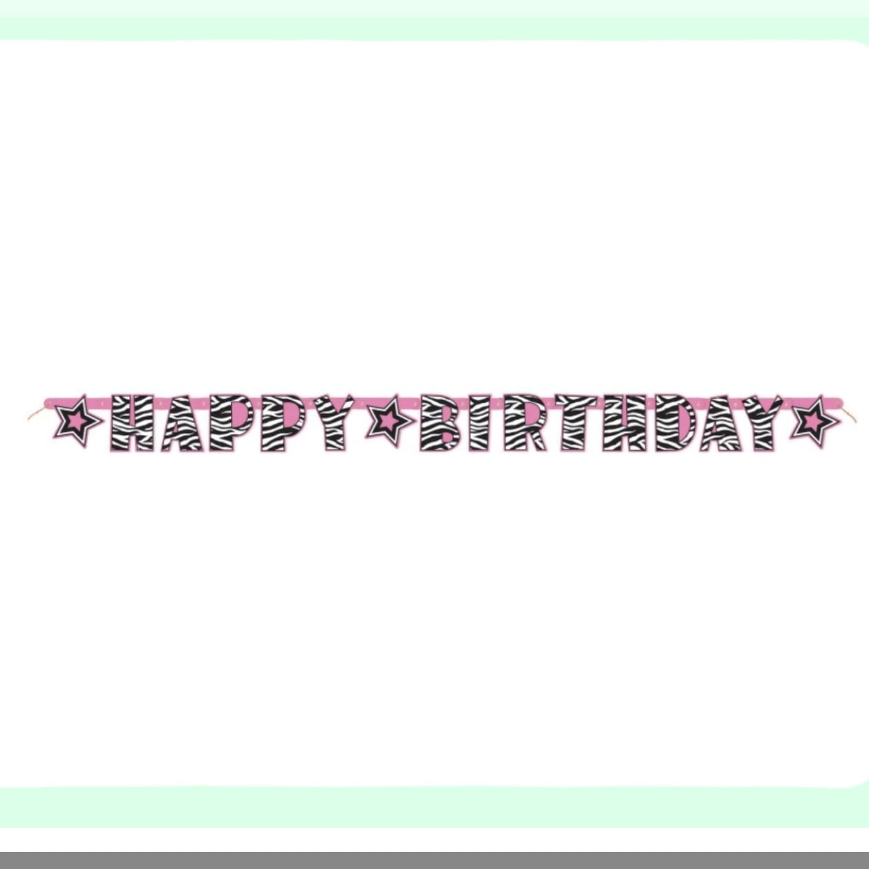 Zebra Happy Birthday Banner Printable Animal Print Leopard Zebra