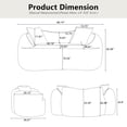 CKEASEAN 66" Chenille Curved Loveseat Sofa, Deep Seat Cloud Couch with ...